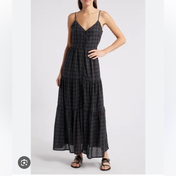 Treasure & Bond | Dresses | 22 Treasure Bond 69 Front Button Tiered ...